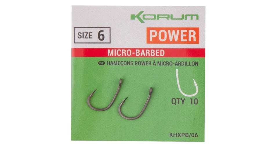 Korum - XPert Power Micro Barbed méret 6 - Horgok